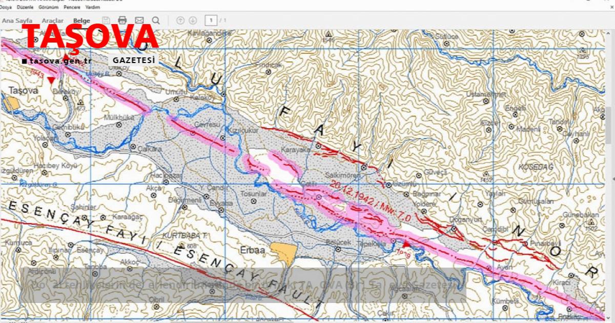 Doğal tehlikelerin değerlendirilmesinde bir örnek: TAŞOVA (3) | Taşova ...